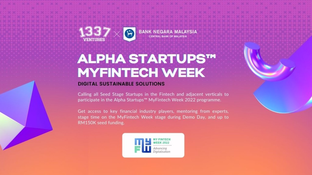 Alpha Startups™ for MyFintech Week - 1337 Ventures